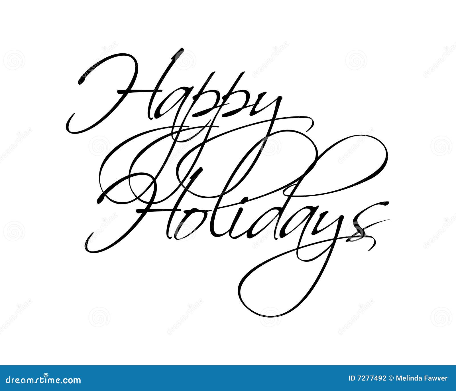 Happy Holidays Type stock vector. Illustration of script - 7277492