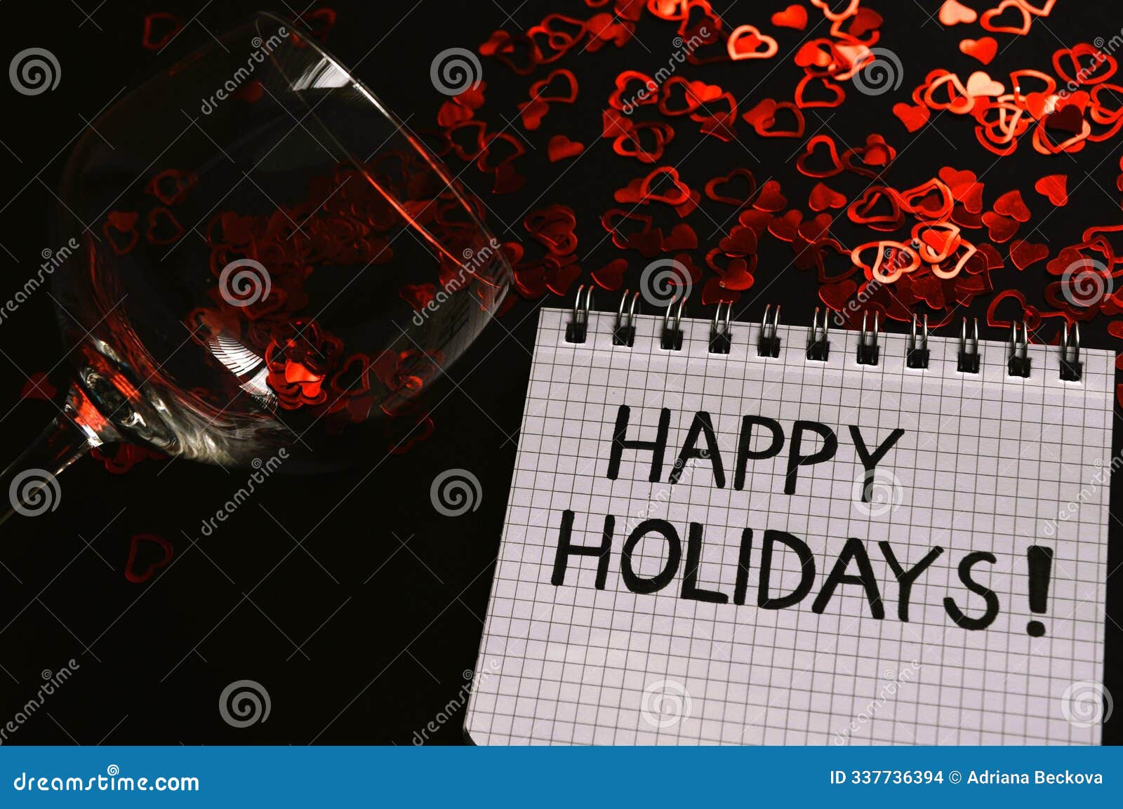 Happy Holidays Write in Notebook Stock Illustration - Illustration of ...