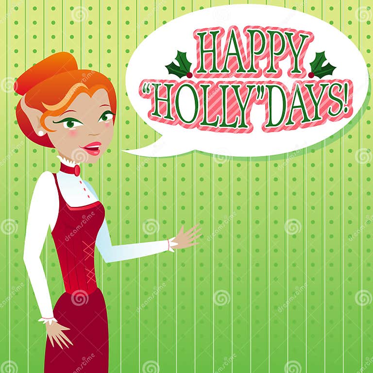 Happy Holly Days stock vector. Illustration of christmas - 1363291