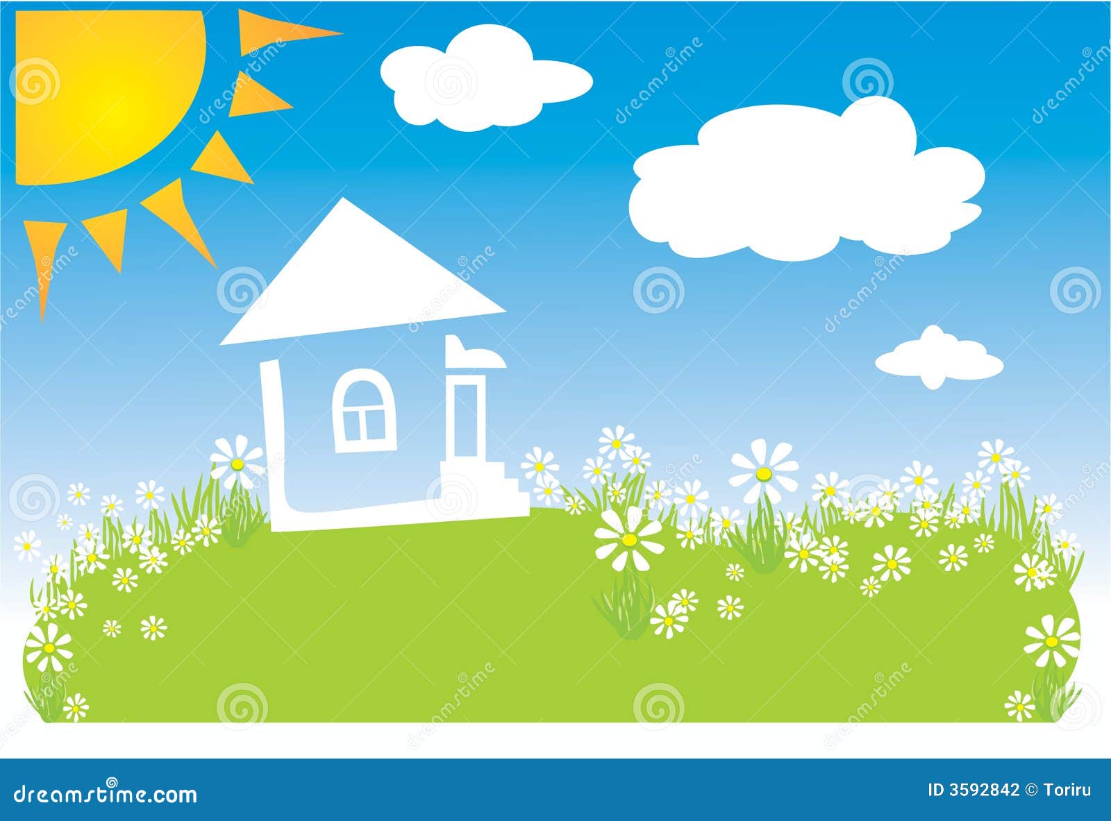 Happy Home stock vector. Illustration of nature, outdoors - 3592842