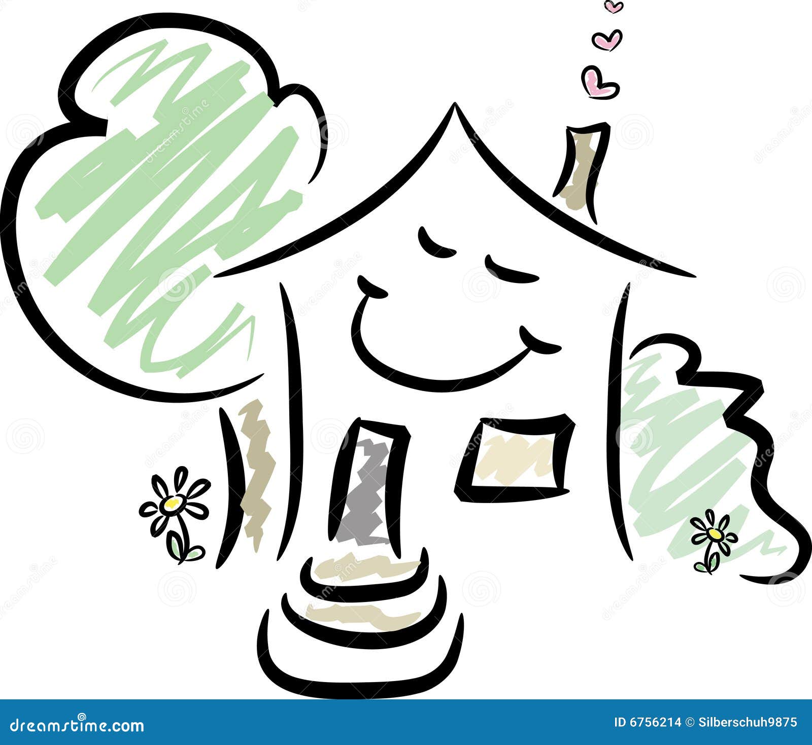 Happy Home stock vector. Illustration of nature, spring - 6756214