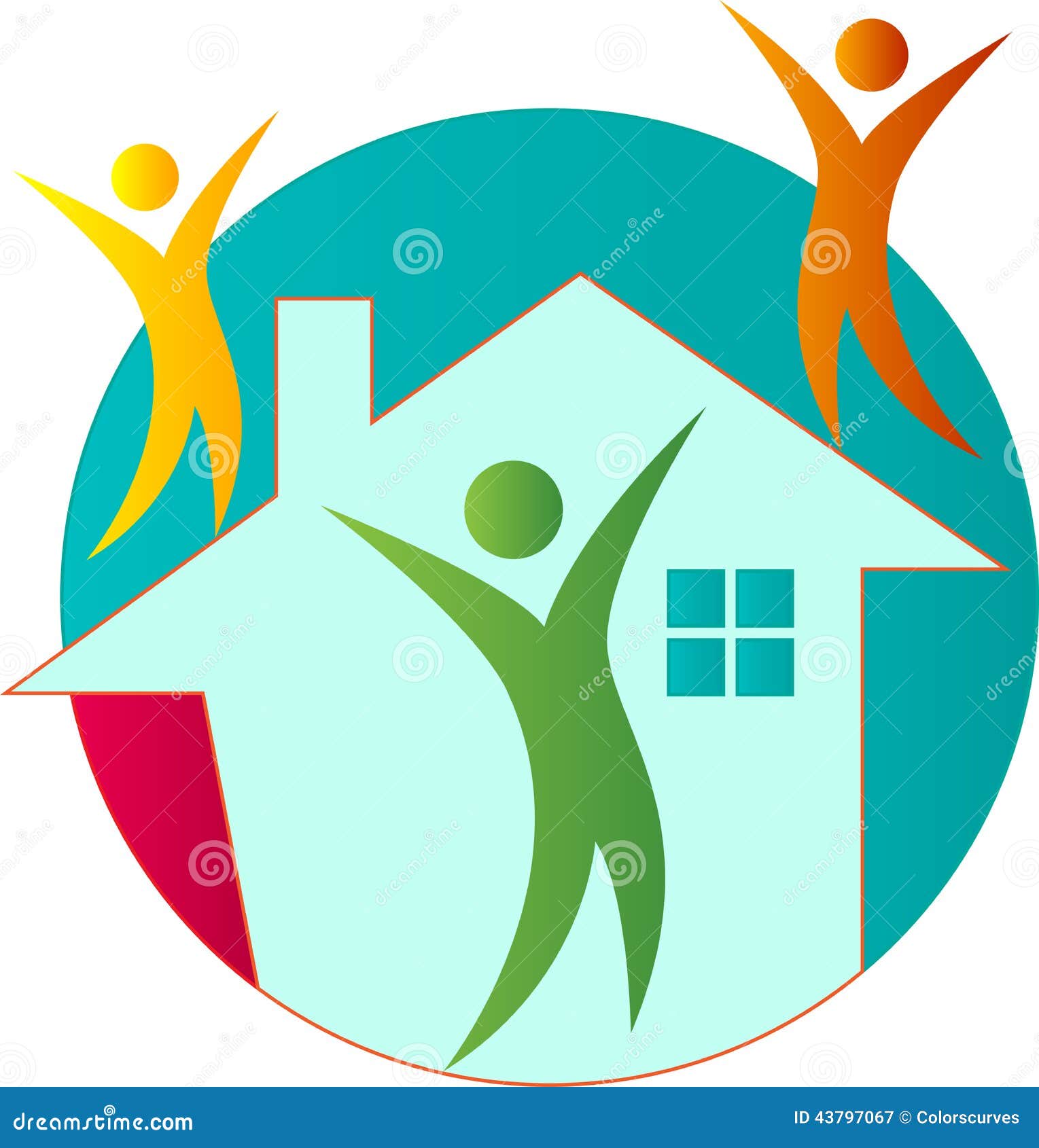 Happy home stock vector. Illustration of life, happy - 43797067