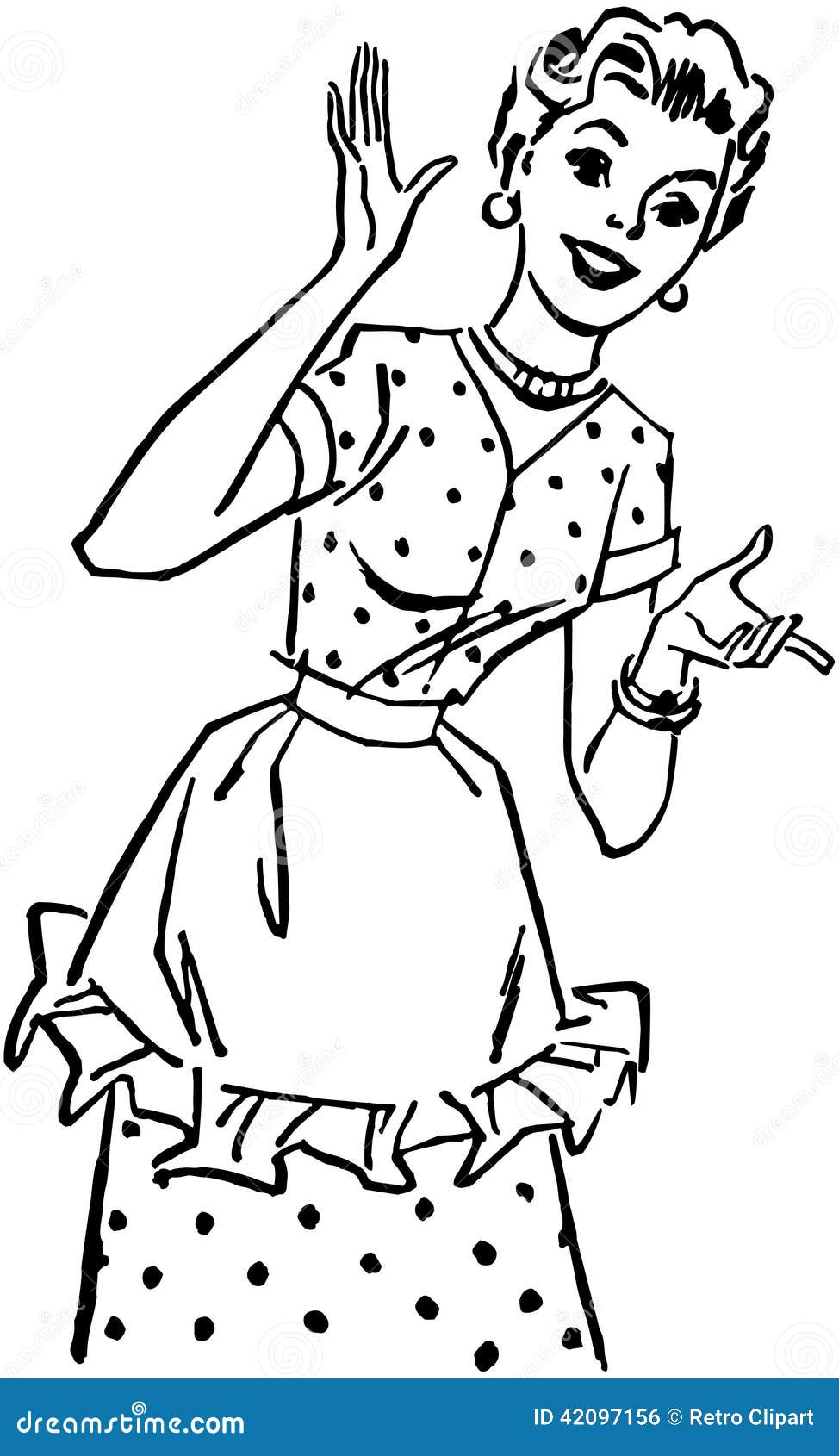 Happy Homemaker stock vector. Illustration of clipart - 42097156