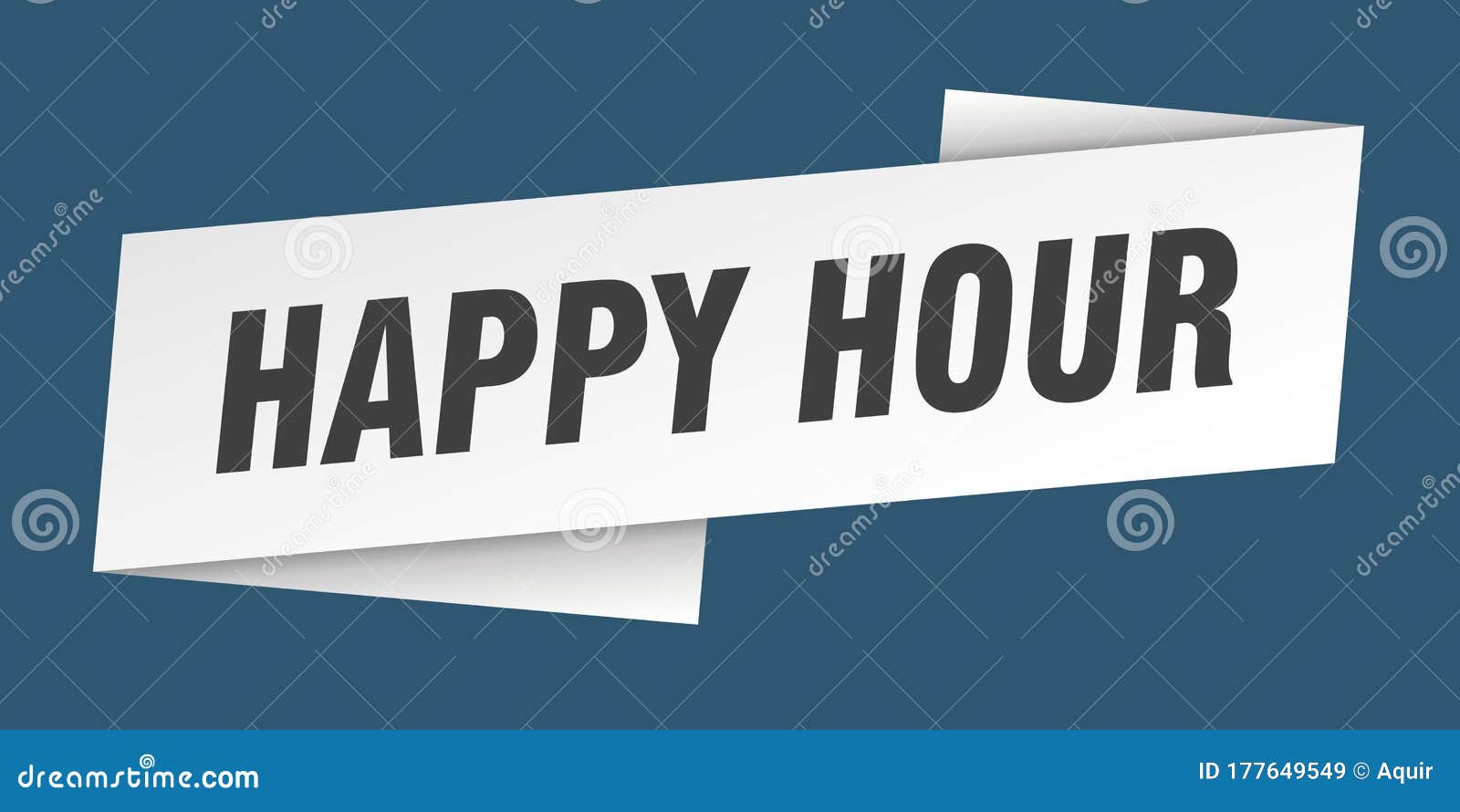 Happy Hour Banner Template. Happy Hour Ribbon Label Stock Vector ...