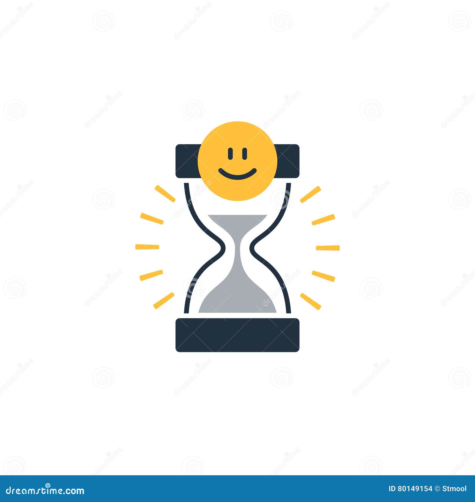 Happy Hour Concept, Time for Fun and Party, Satisfaction Stock Vector ...