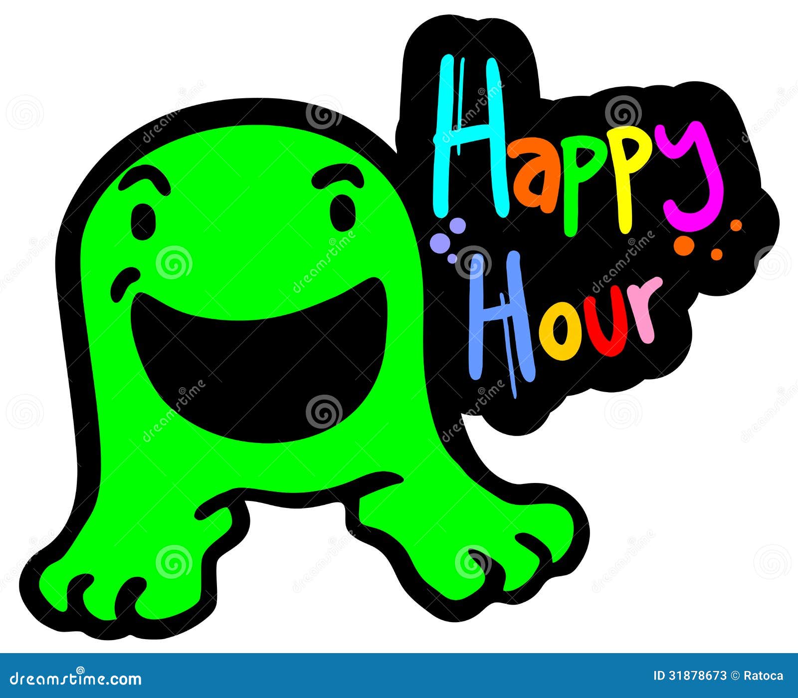 Happy hour stock vector. Illustration of advertisement - 31878673