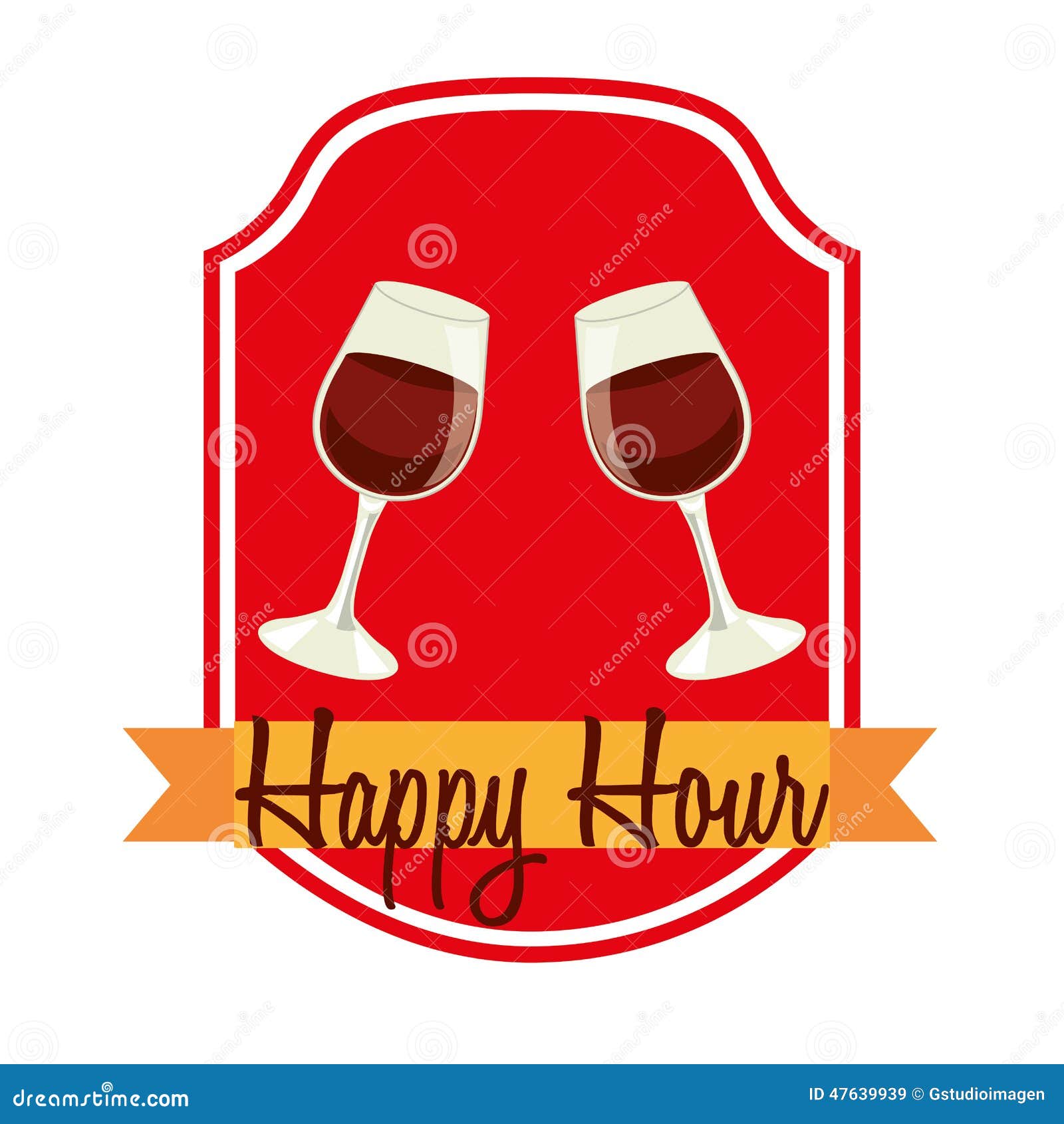 Happy hour design stock vector. Illustration of beverage - 47639939