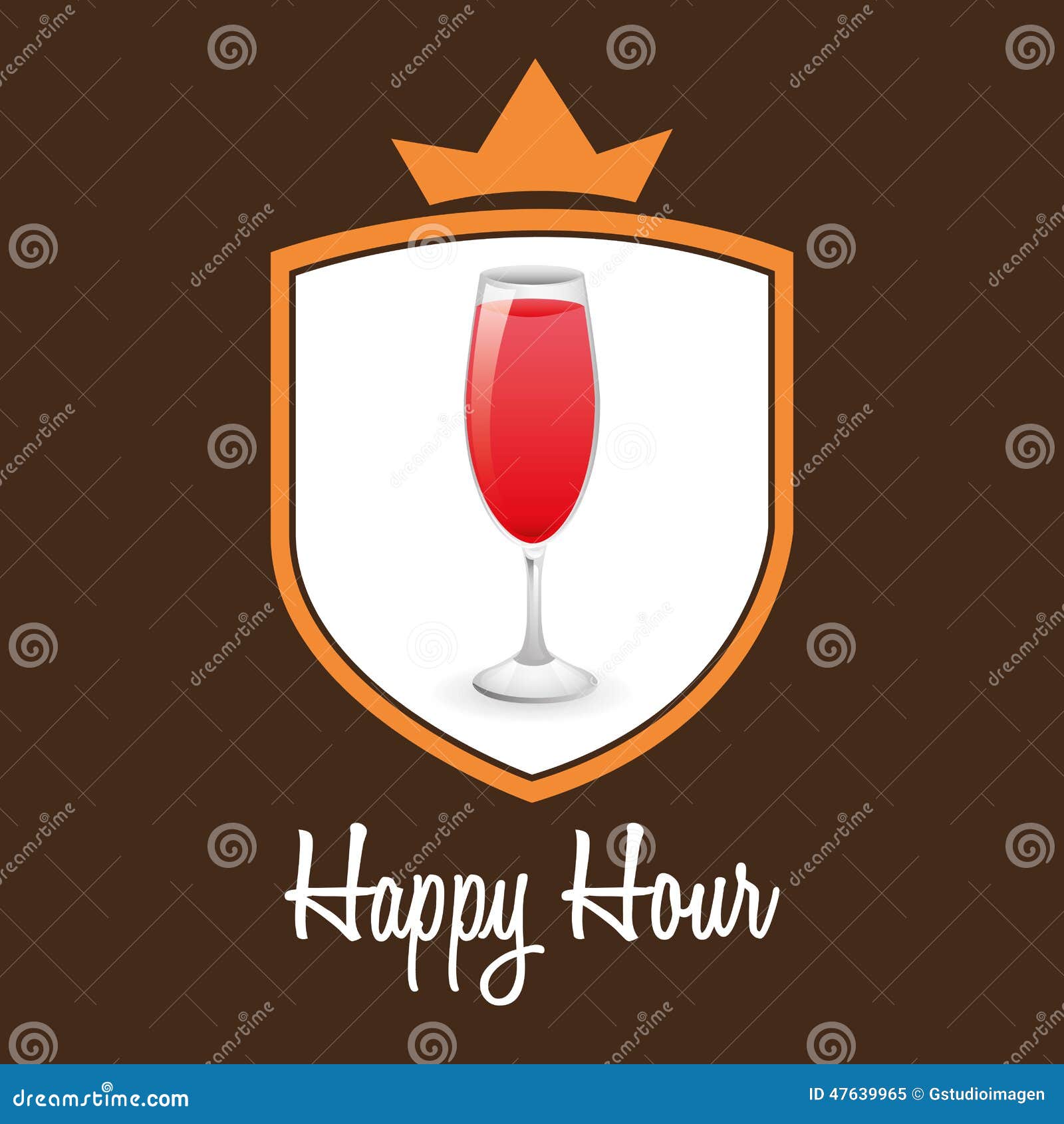 Happy hour design stock vector. Illustration of party - 47639965