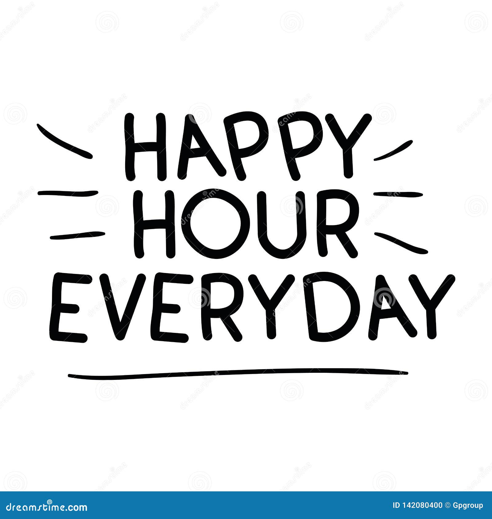 Happy Hour Everyday Label Icon Stock Vector - Illustration of ...