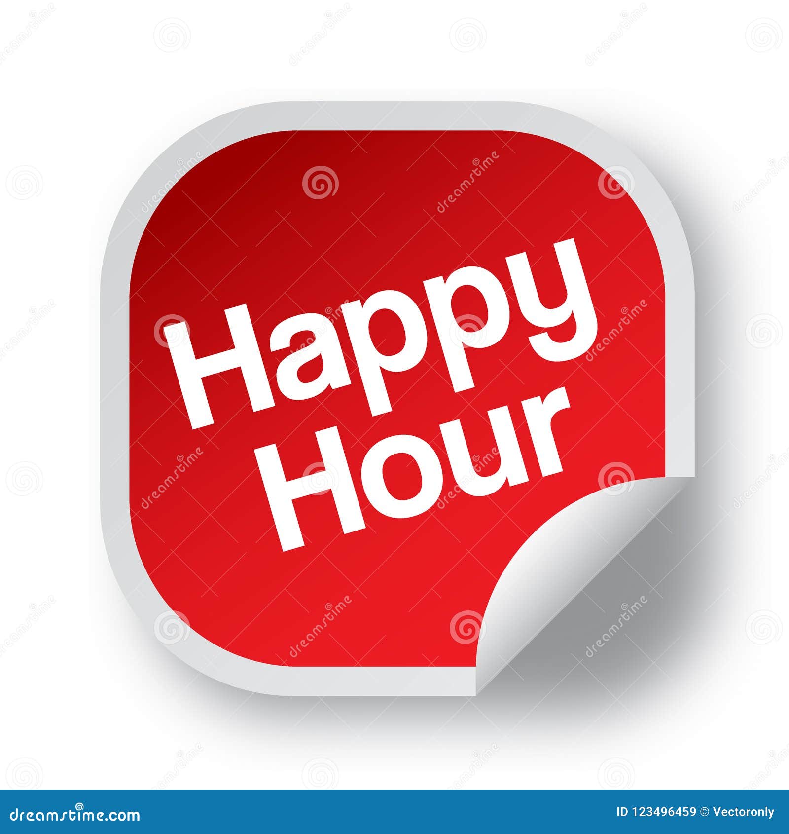 Happy hour label stock illustration. Illustration of badge - 123496459