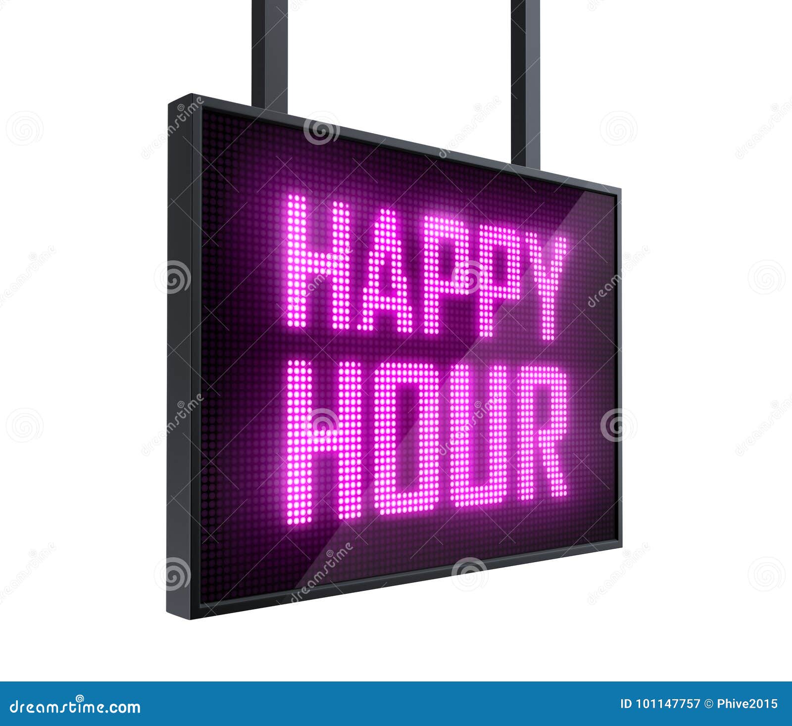 Happy Hour led sign stock illustration. Illustration of business ...