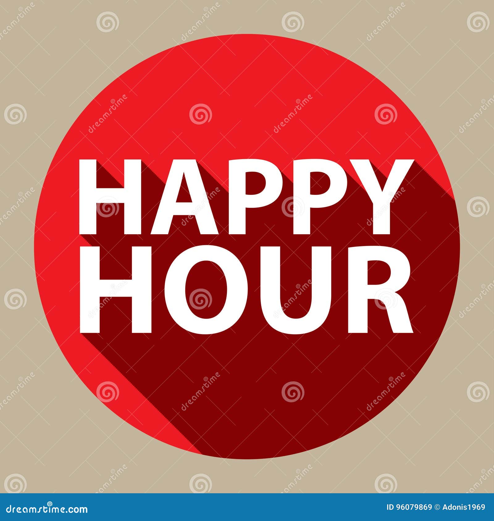 Happy hour stock vector. Illustration of beverage, illustrated - 96079869