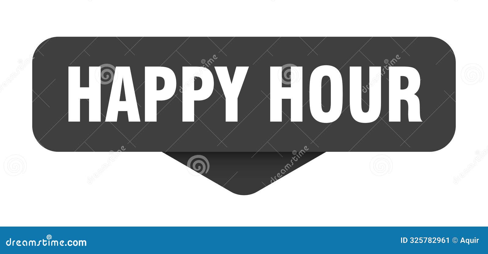 Happy Hour Sticker. Happy Hour Sign on Transparent Background Stock ...