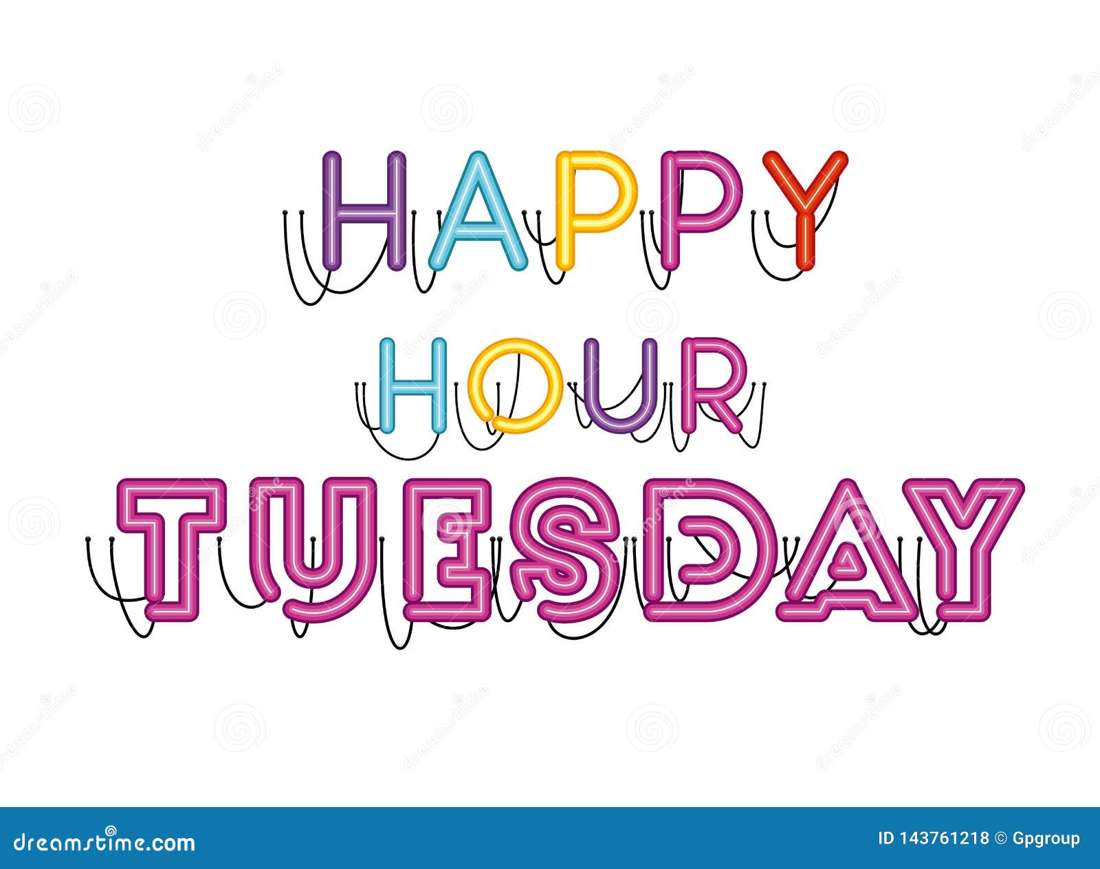 Happy Hour Tuesday Label in Neon Light Icon Stock Vector - Illustration ... Happy Hour Tuesday Label in Neon Light Icon Stock Vector - Illustration ...
