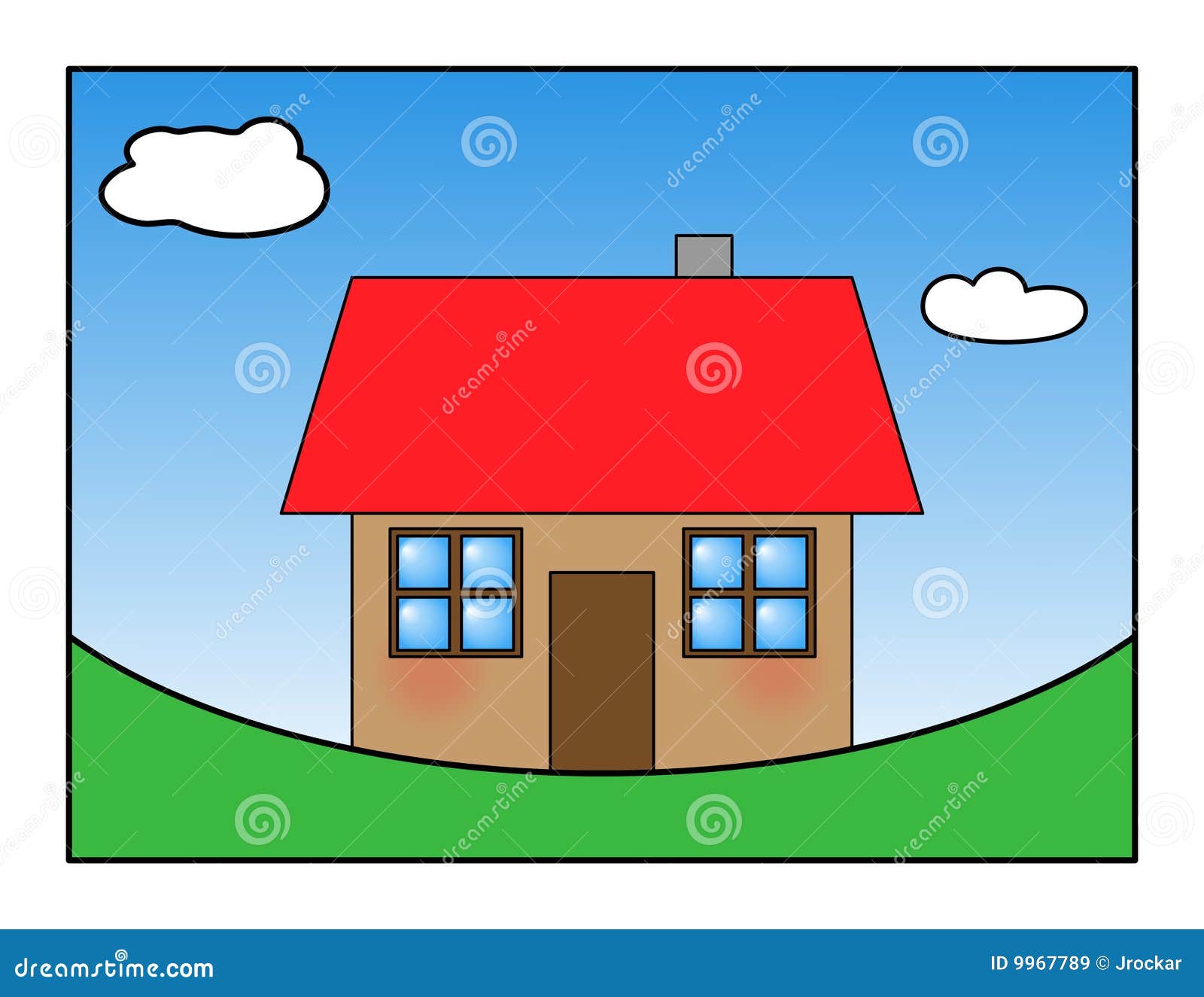 Happy house stock vector. Illustration of good, removal - 9967789