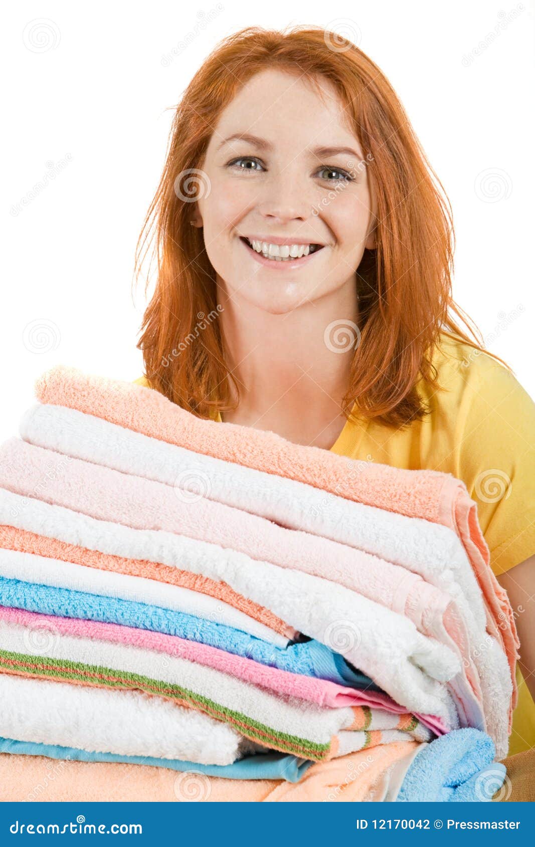 Happy housekeeper stock photo. Image of girl, healthy - 12170042