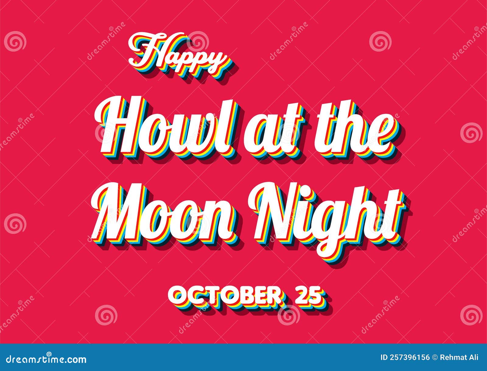 Happy Howl At The Moon Day Cartoon Vector | CartoonDealer.com #233122029