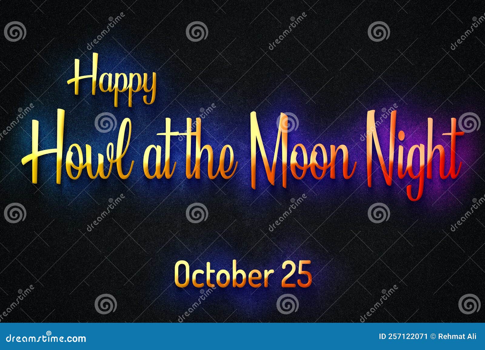 Happy Howl at the Moon Night, October 25, Empty Space for Text, Copy ...