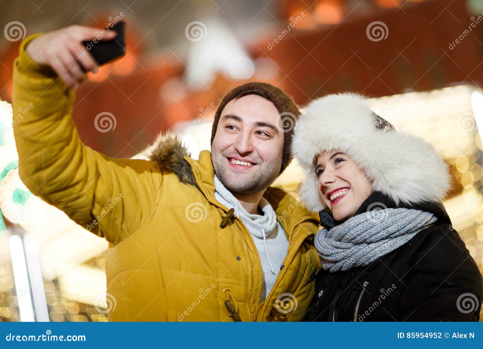 Happy Humans Photographing Themselves Outdoors Stock Photo - Image of ...