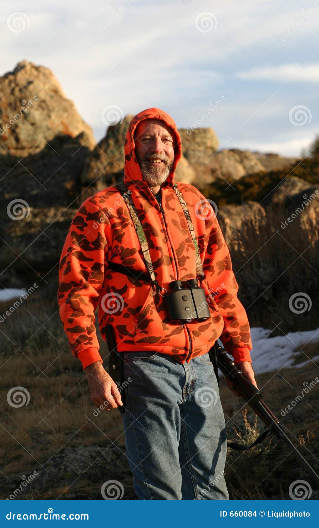 The Happy Hunter stock photo. Image of happy, fall, hunting - 660084