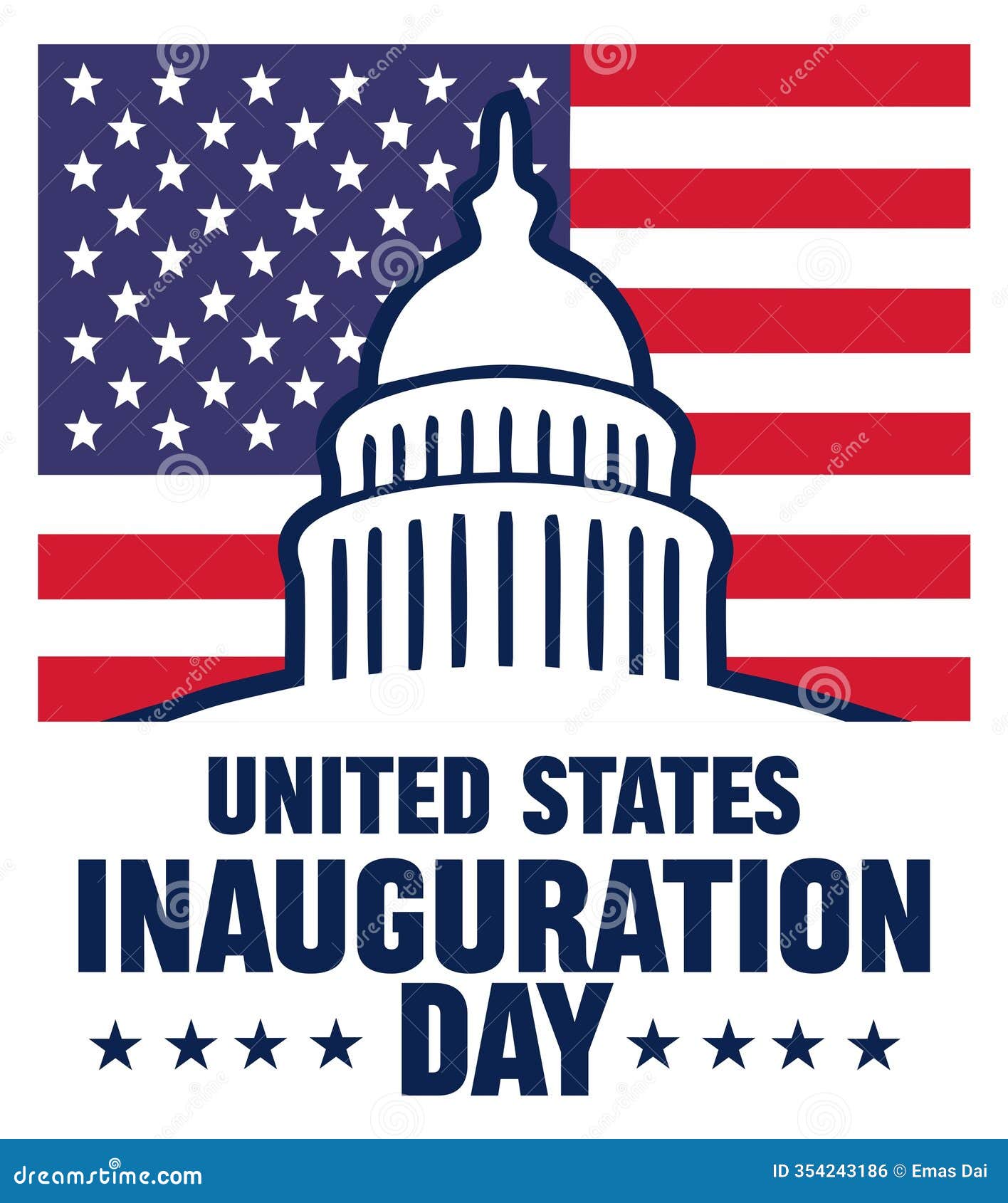 Happy Inauguration Day United States Stock Illustration - Illustration ...