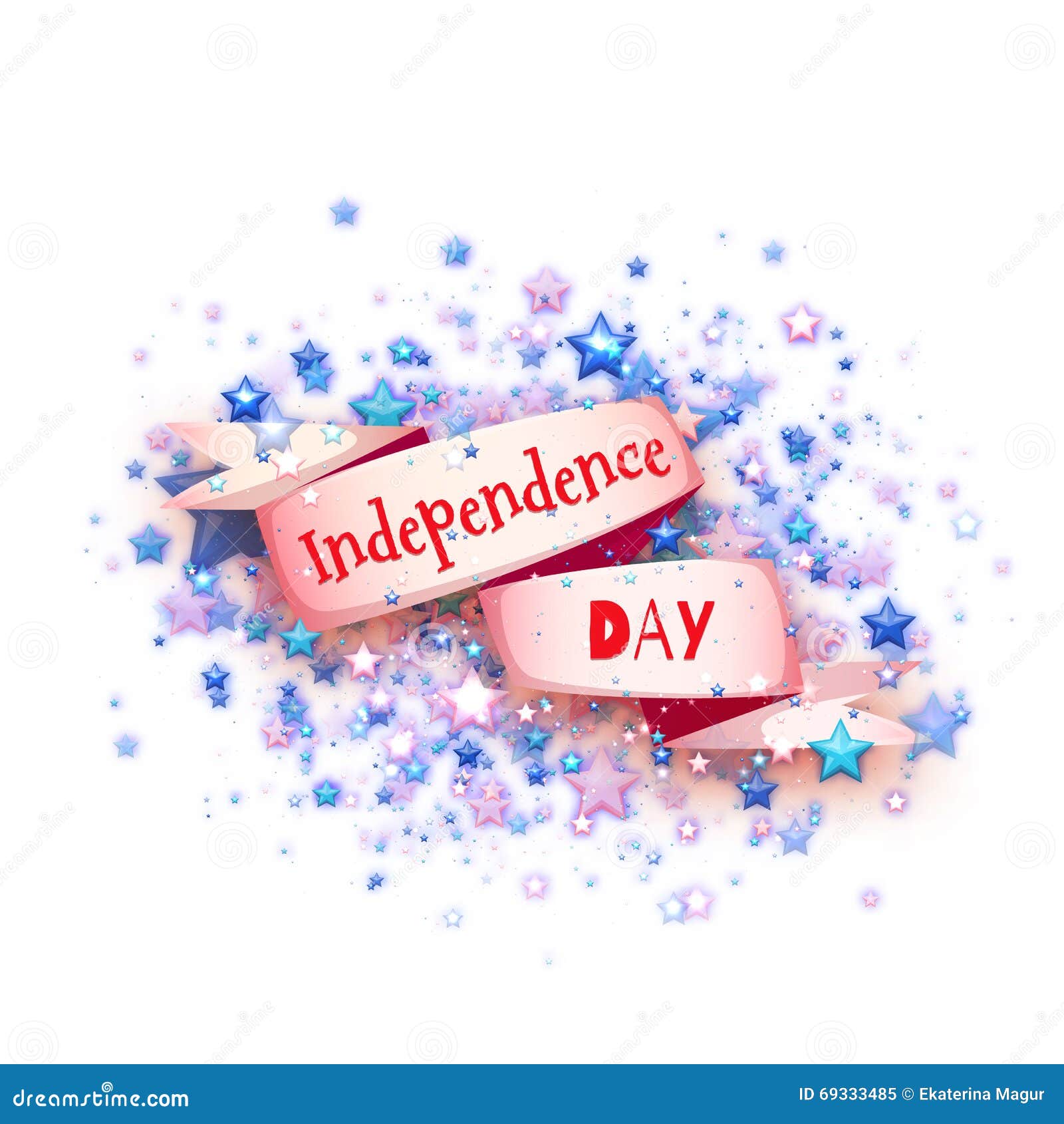 Happy Independence Day Banner. Ribbon with Title Stock Vector ...