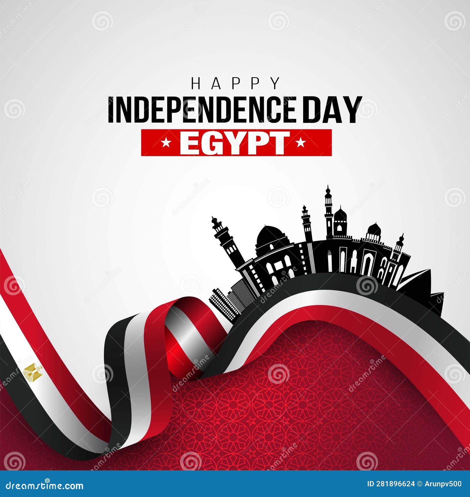Happy Independence Day Egypt Greetings. Vector Illustration Design ...