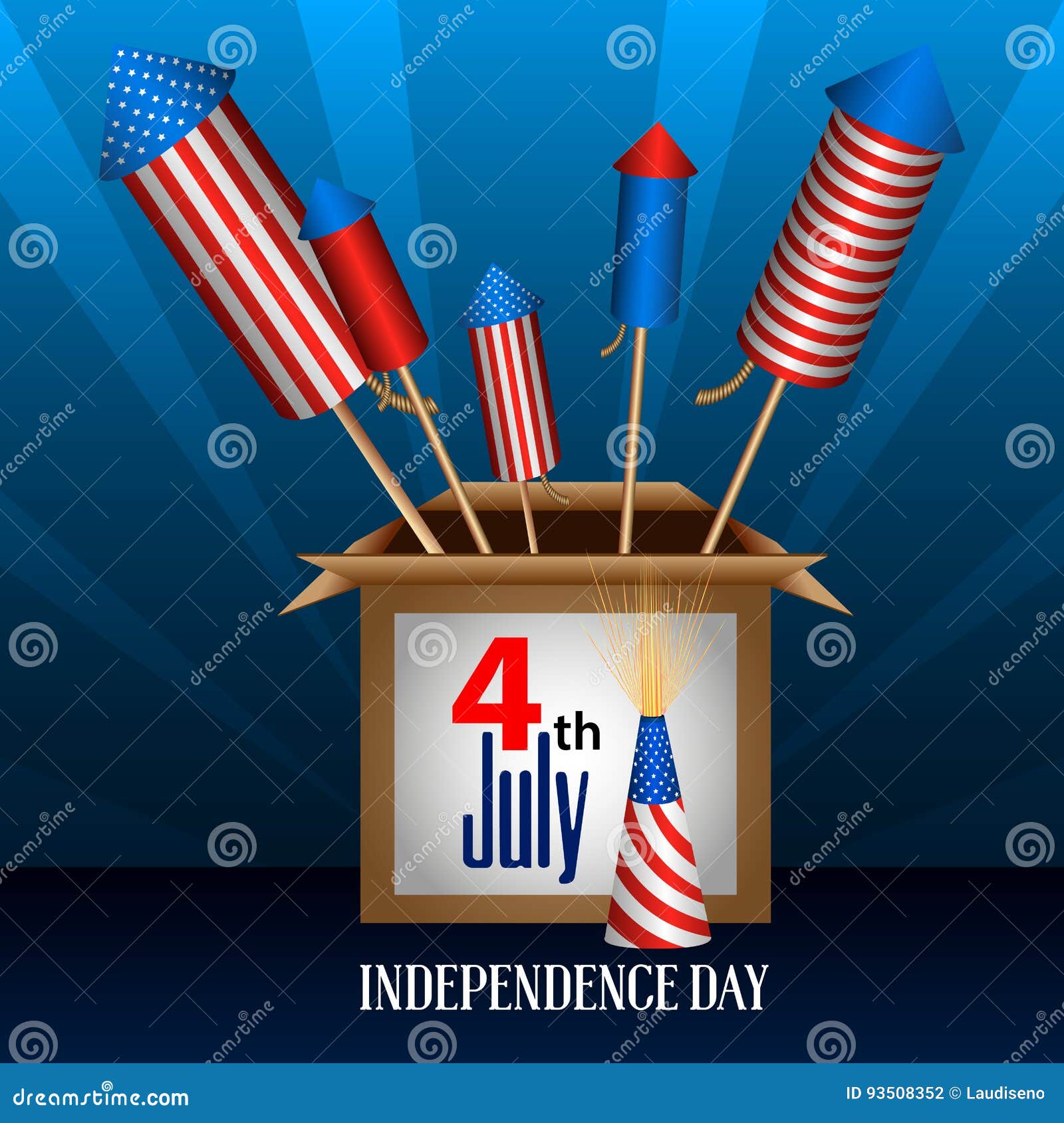 Happy independence day stock vector. Illustration of design - 93508352