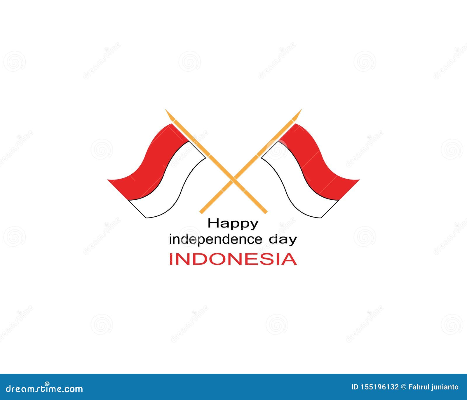 Happy Independence Day Indonesia Logo Vector Template Stock Vector ...