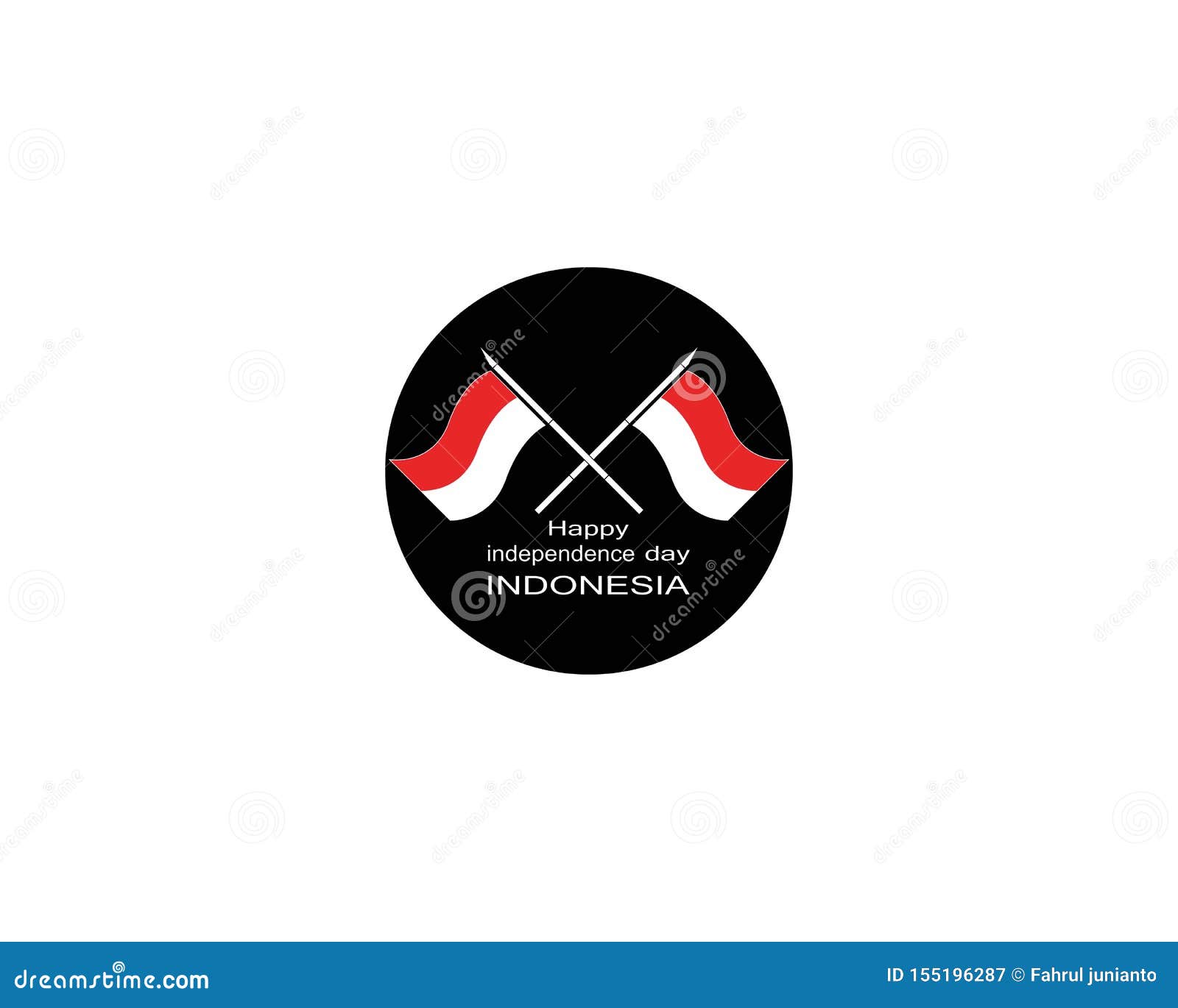 Happy Independence Day Indonesia Logo Vector Template Stock Vector ...