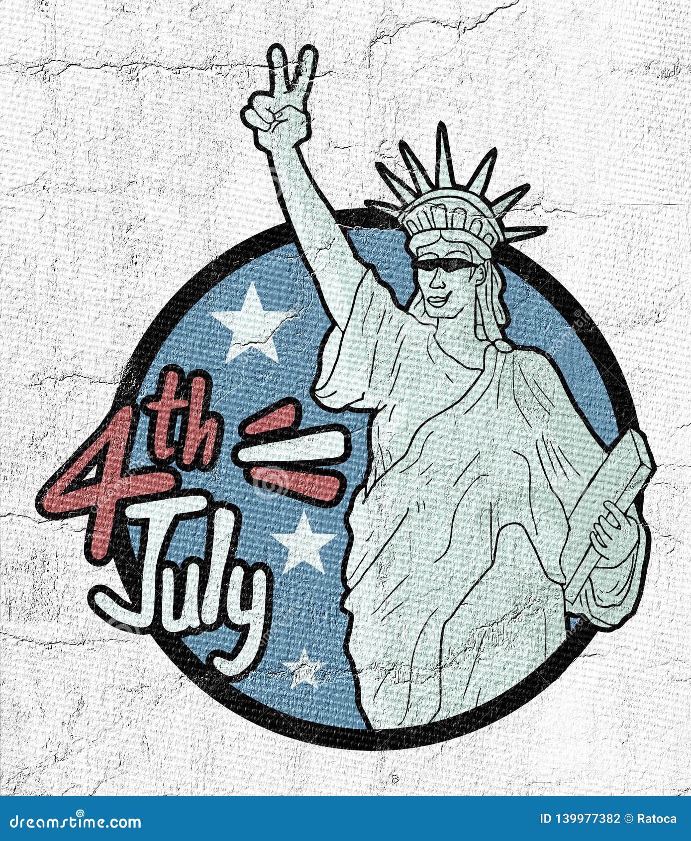 Happy Independence Day Sign Stock Illustration - Illustration of ...