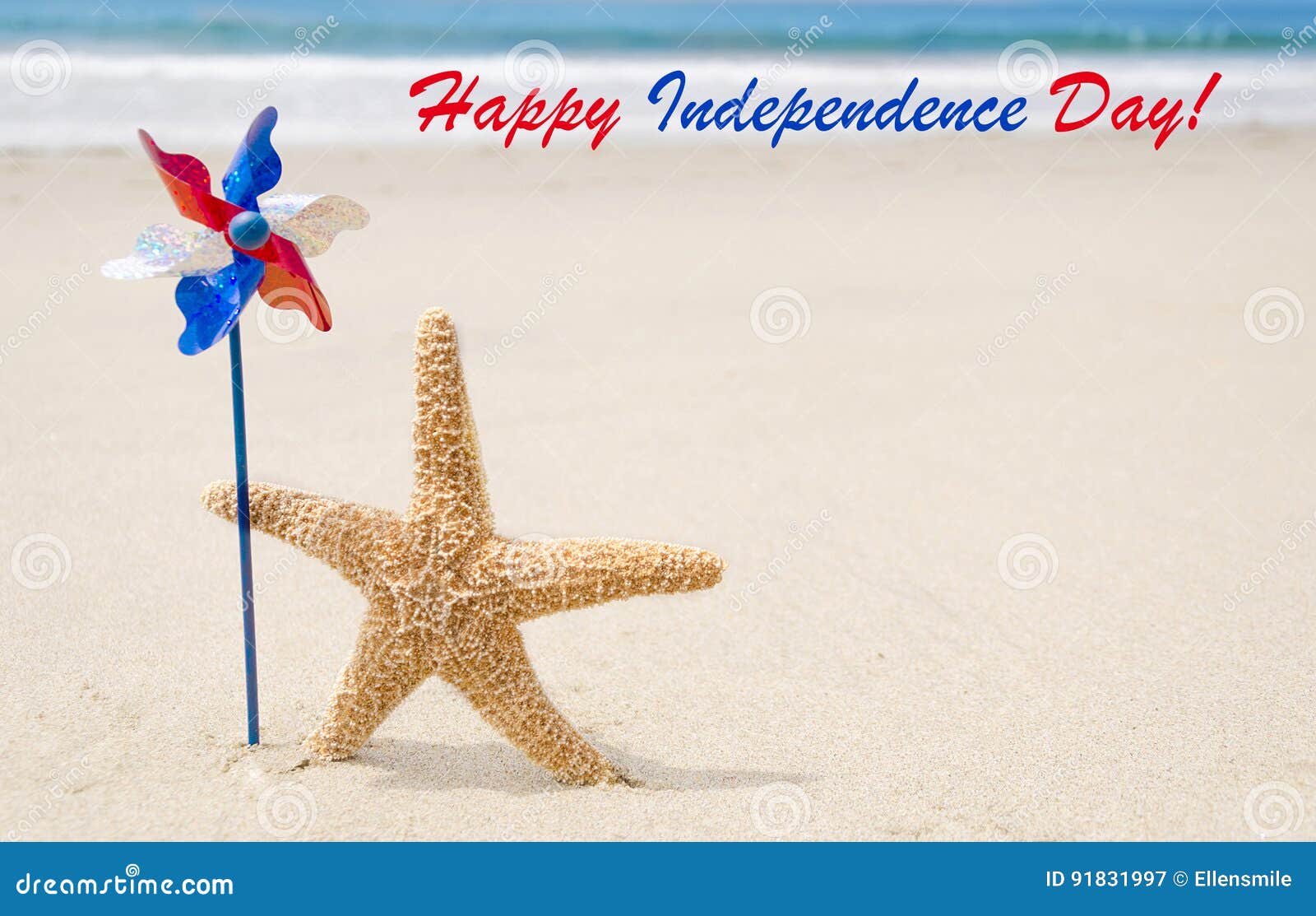 Happy Independence Day USA Background with Starfish Stock Image - Image ...