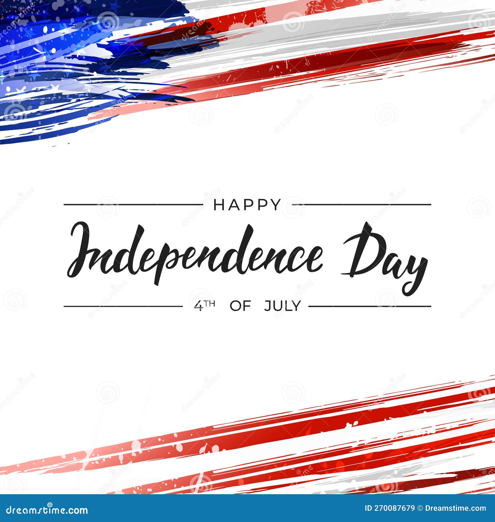 Happy Independence Day Vector Handwritten Inscription Stock Vector ...