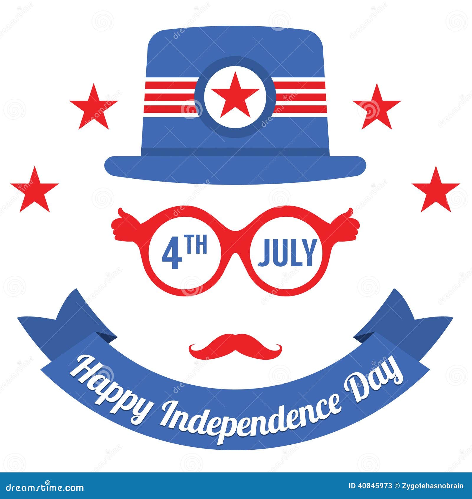 Happy Independence Day stock vector. Illustration of united - 40845973