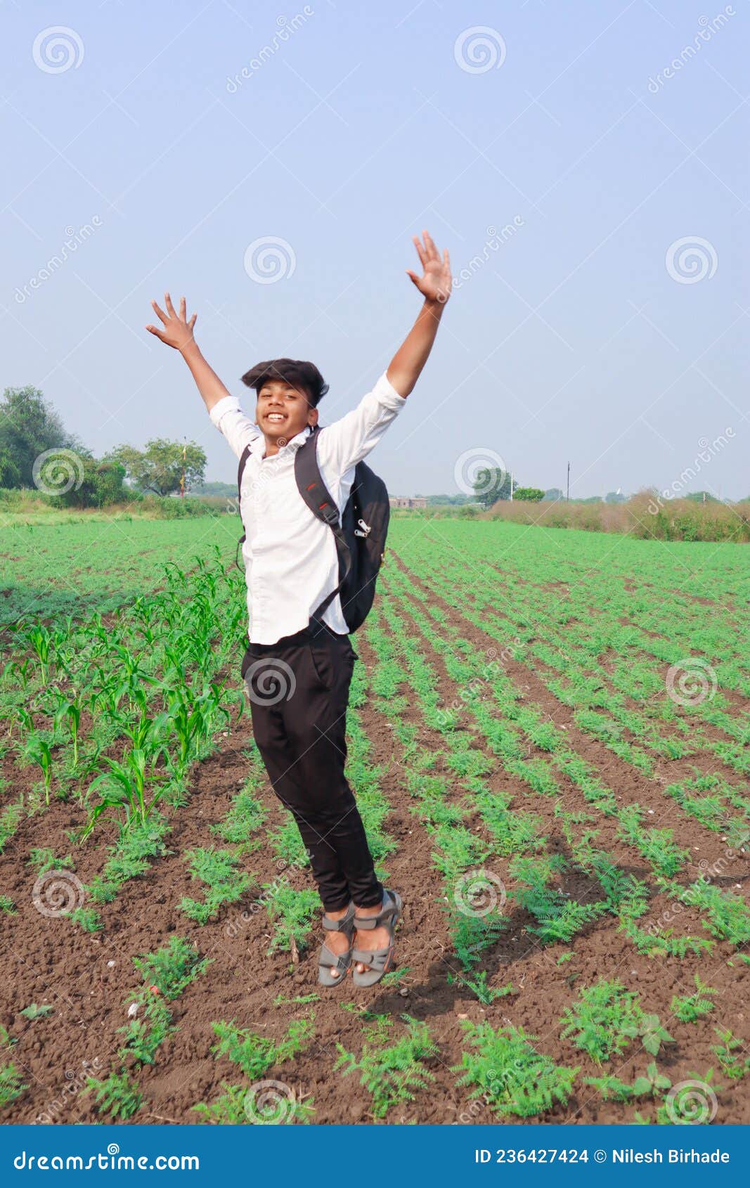 Happy Indian Child Jumping in Air Stock Photo - Image of family, jump ...