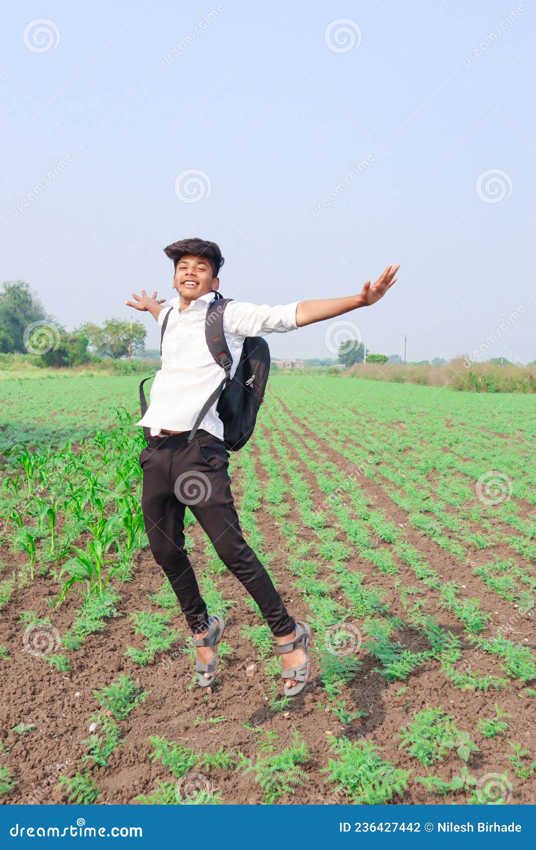 Happy Indian Child Jumping in Air Stock Photo - Image of adorable ...