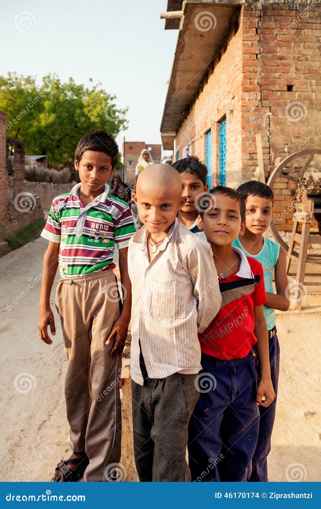 Happy indian childrens editorial stock image. Image of villager - 46170174