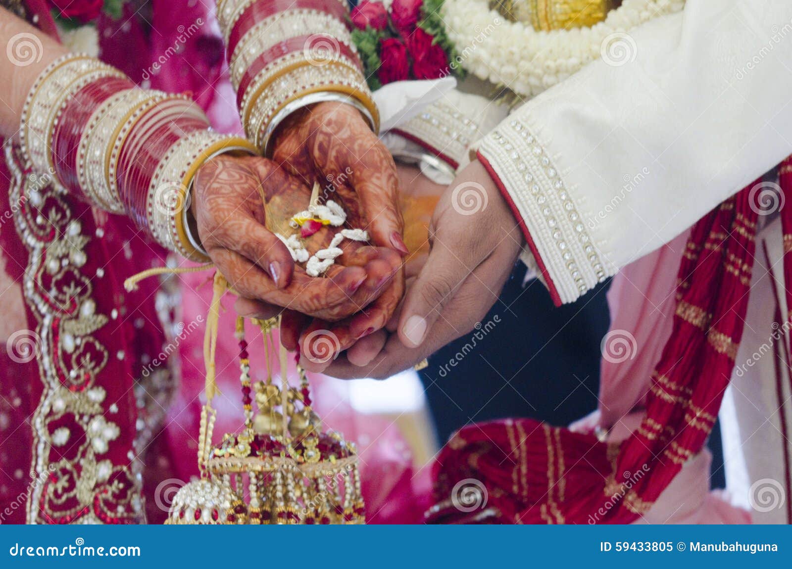 Happy Indian couple stock image. Image of bride, adult - 59433805