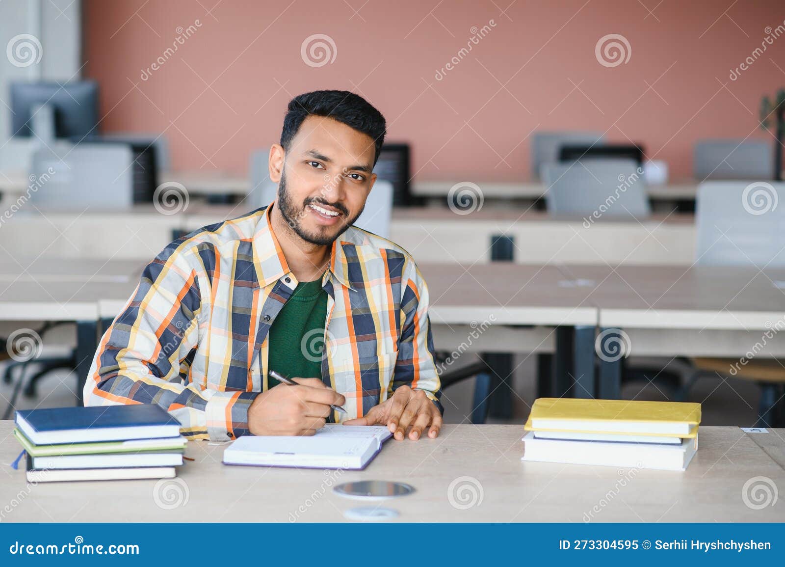 Happy Indian Male Student at the University Stock Image - Image of ...