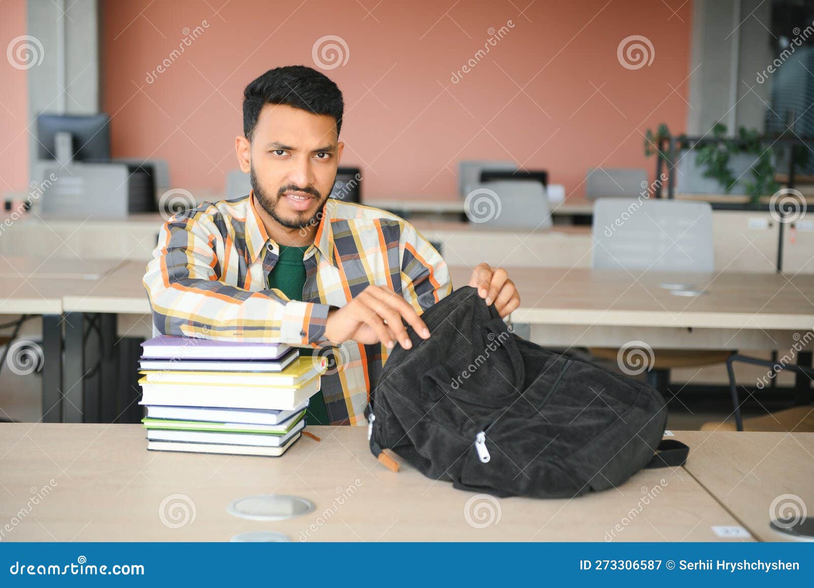 Happy Indian Male Student at the University Stock Image - Image of ...