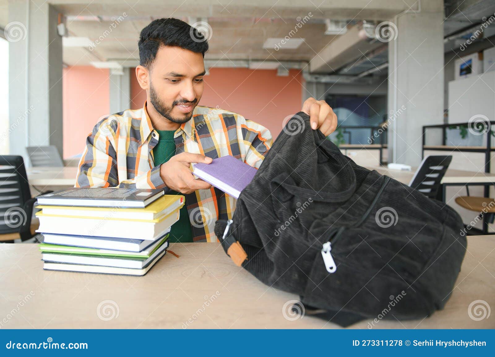 Happy Indian Male Student at the University Stock Photo - Image of ...
