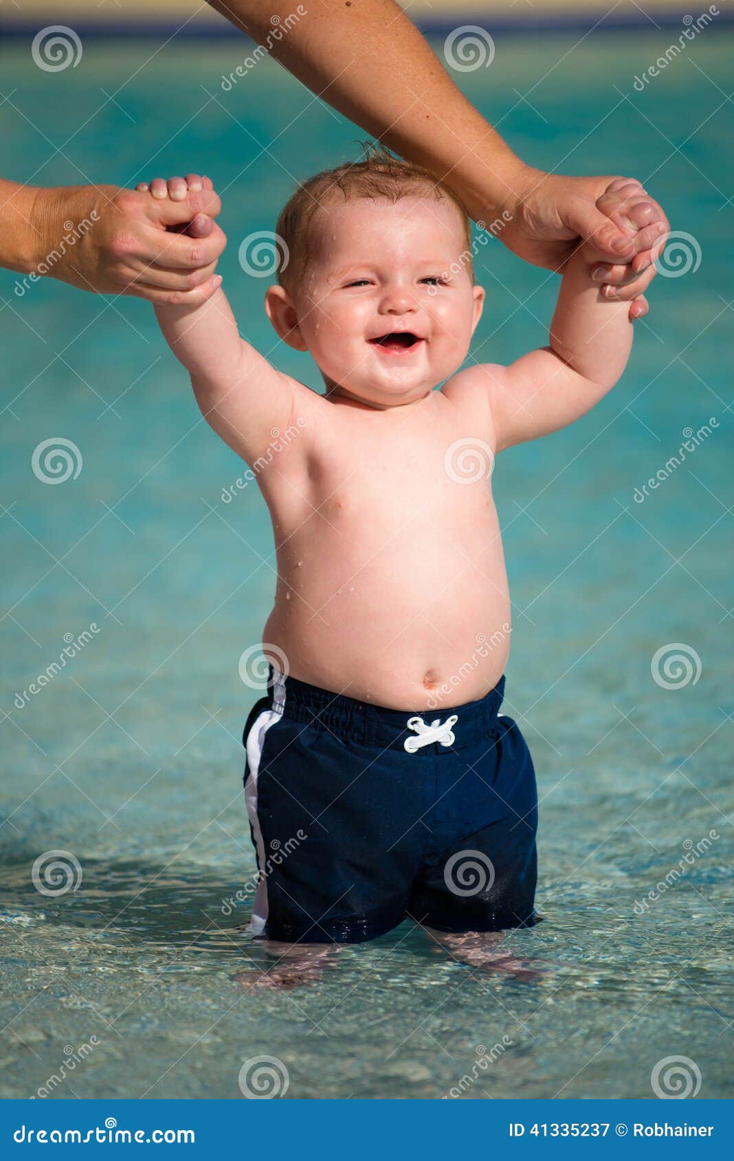 Happy Infant Playing Wading Shallow Pool Stock Photos - Free & Royalty ...