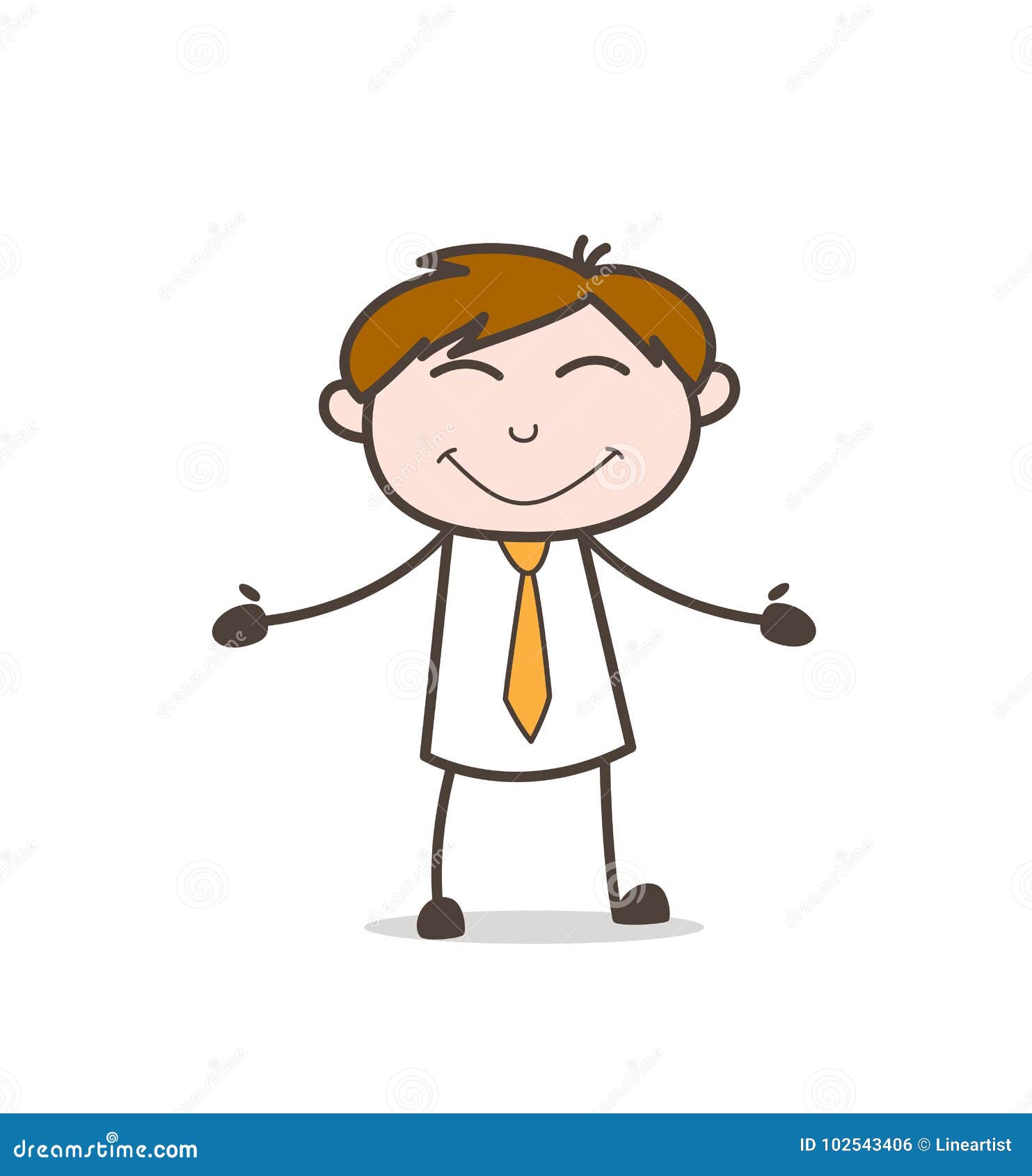 Happy Insurance Agent Expression Vector Stock Illustration ...