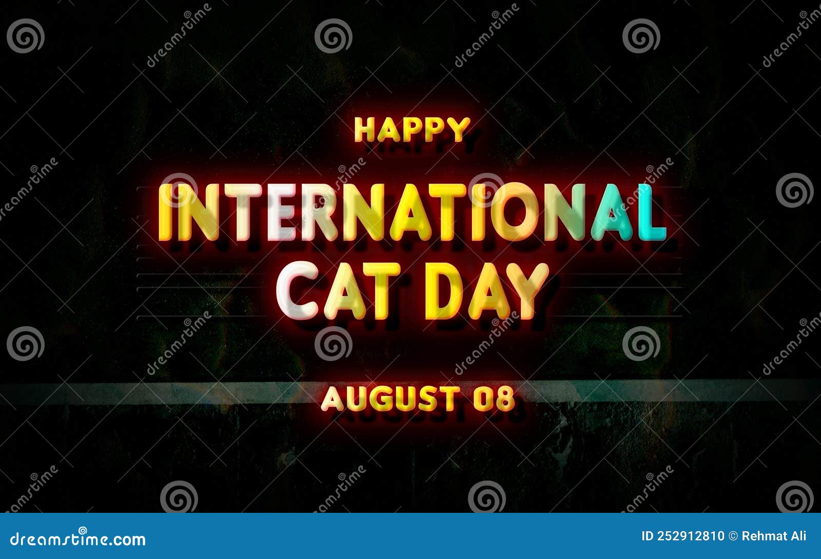 Happy International Cat Day, Holidays Month of August , Empty Space for ...