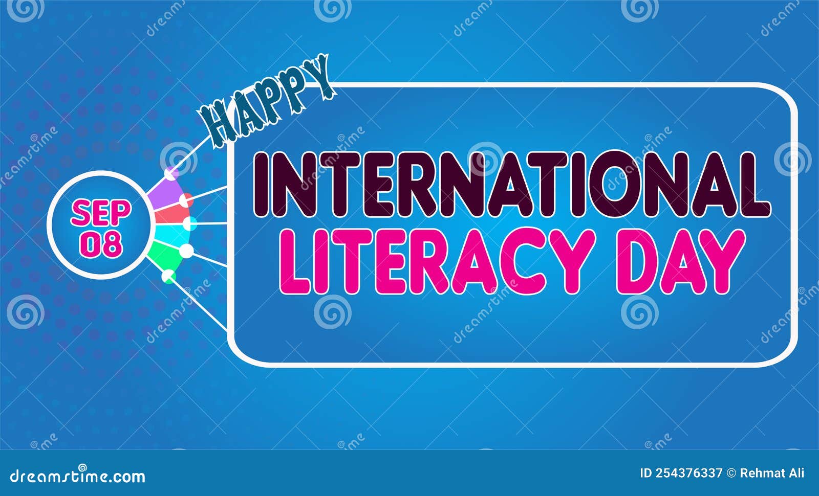 Happy International Literacy Day, September 08. Calendar of September ...