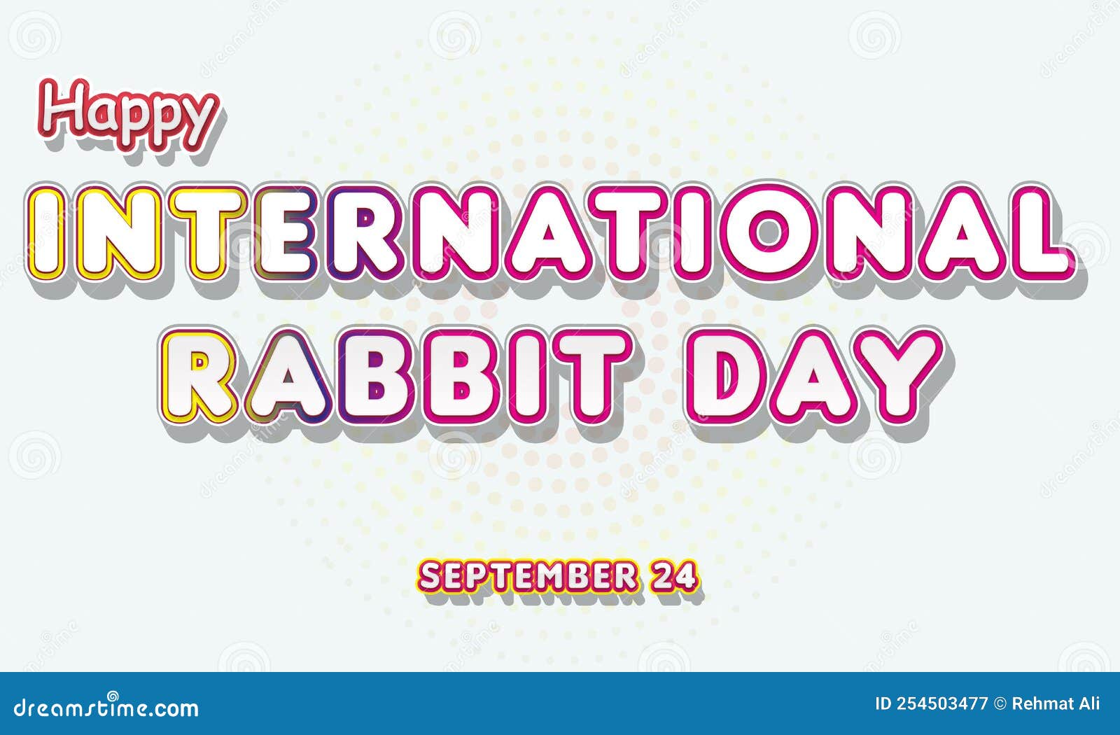 Happy International Rabbit Day, September 24. Calendar of September ...