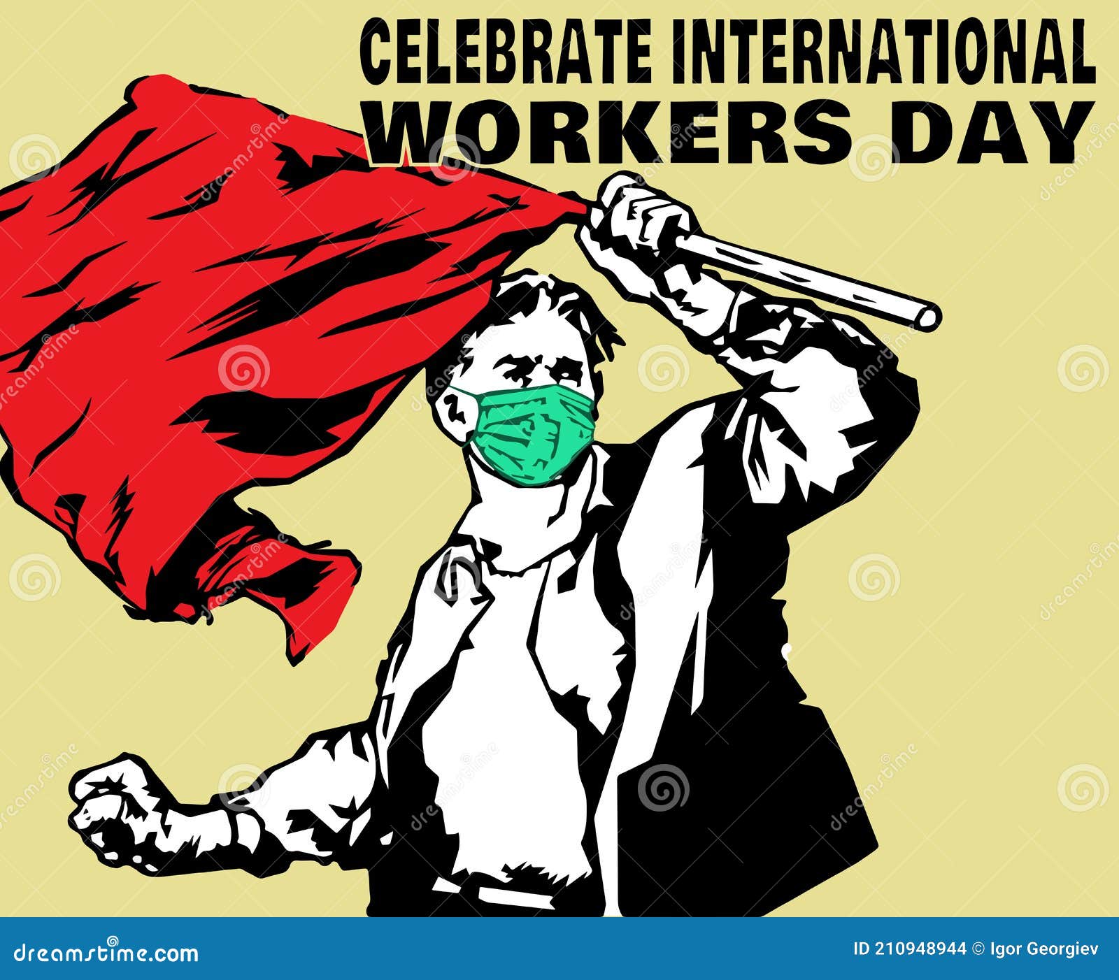 International Workers Day Banner With Diverse People Cartoon Vector ...