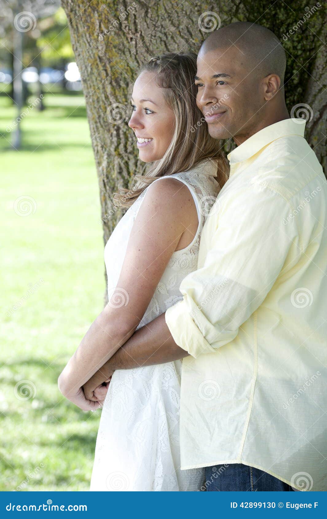 Happy Interracial Couple stock photo. Image of multicultural - 42899130
