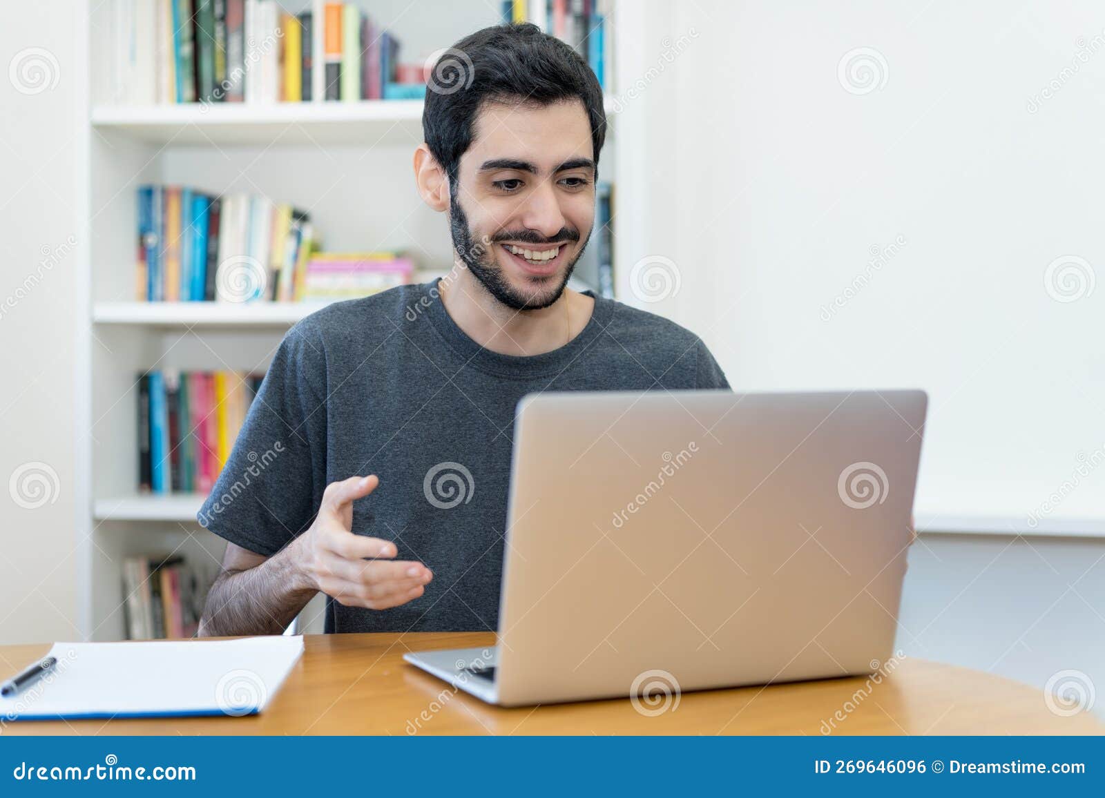 Happy Israeli it Specialist at Work at Computer Stock Photo - Image of ...