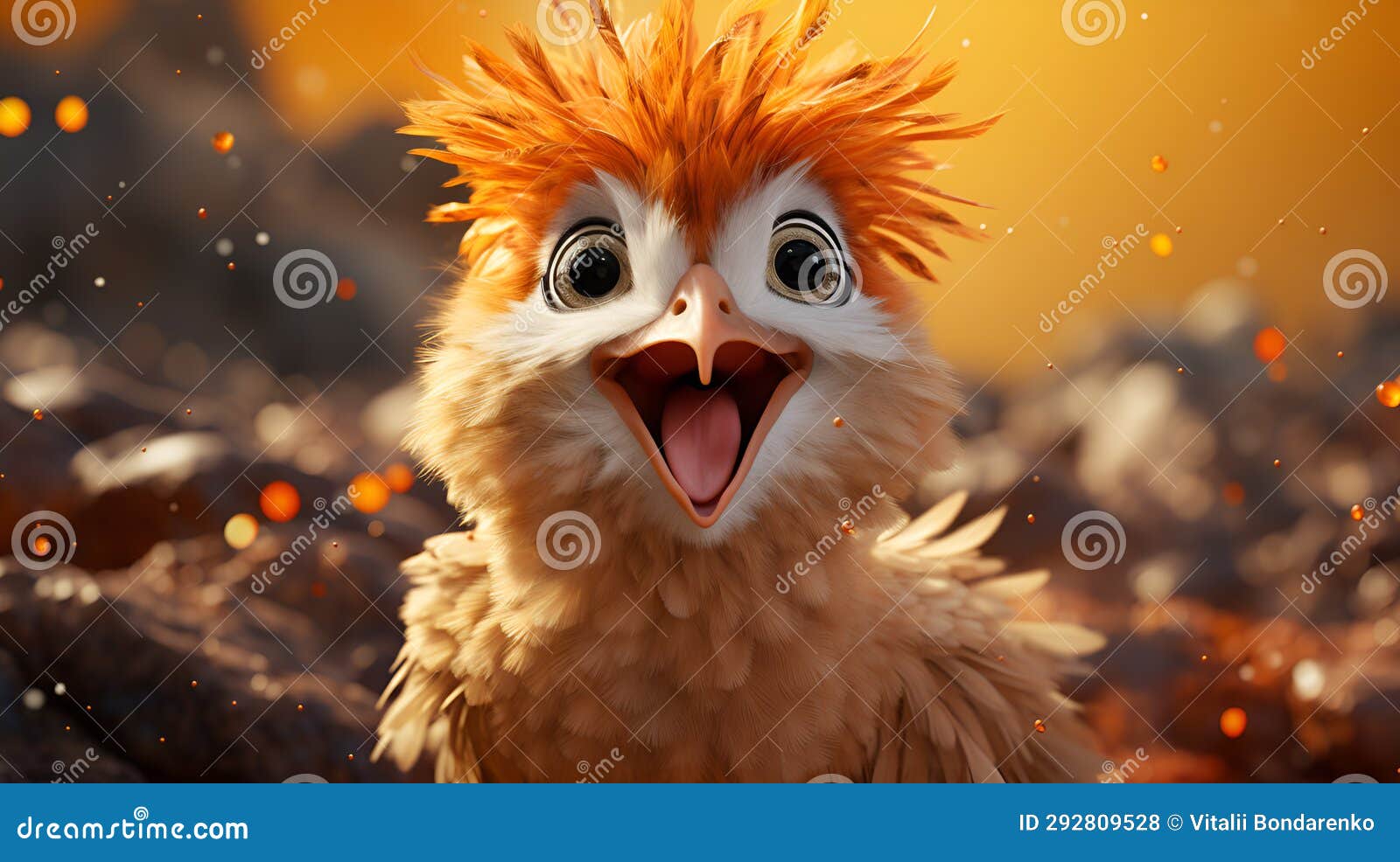 Happy chick. stock illustration. Illustration of isolated - 292809528